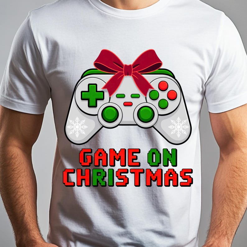 Gamer Christmas Game Controller PNG, Christmas Game PNG Sublimation ...