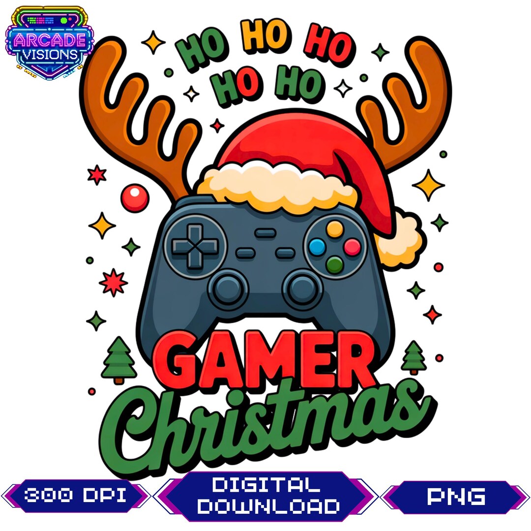 Gamer Christmas PNG, Christmas Game Controller PNG, Gaming Xmas ...