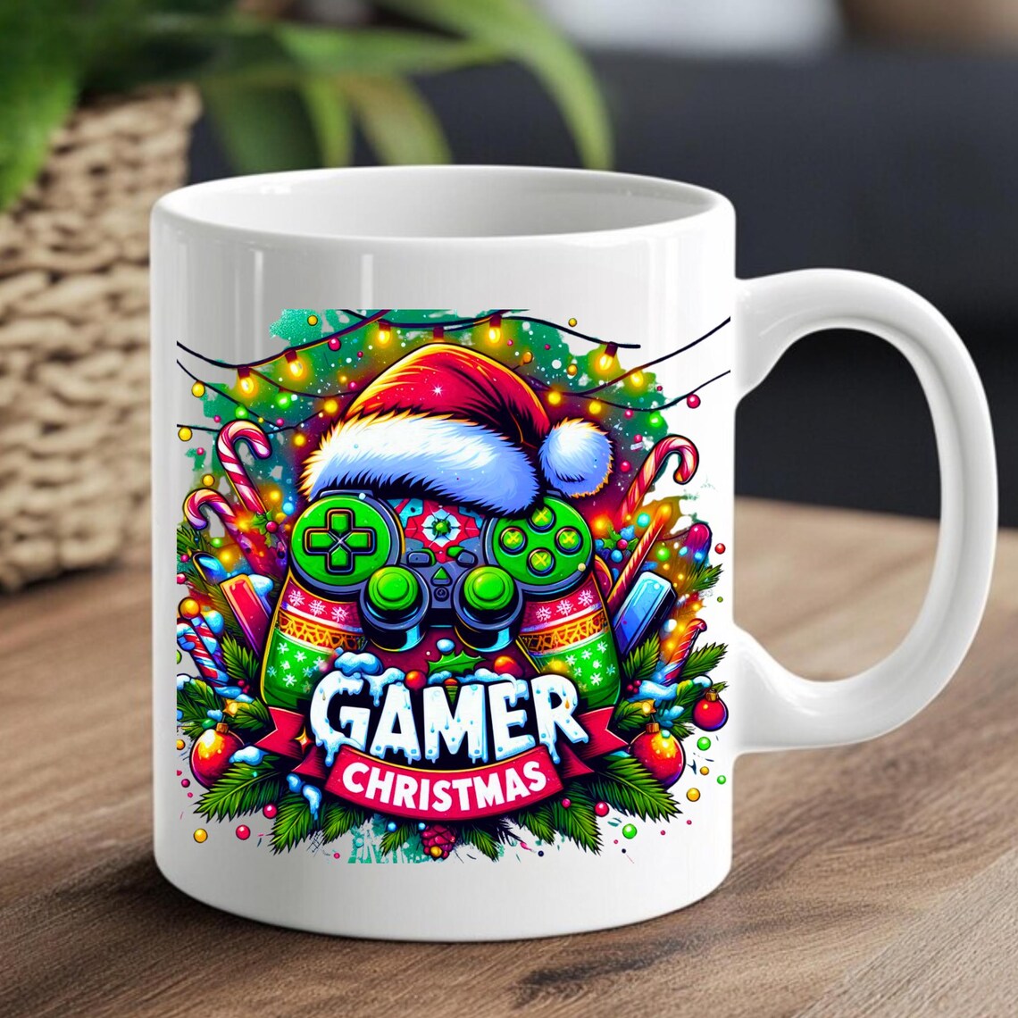 Christmas Gamer PNG, Game Controller Sublimation Design (digital ...
