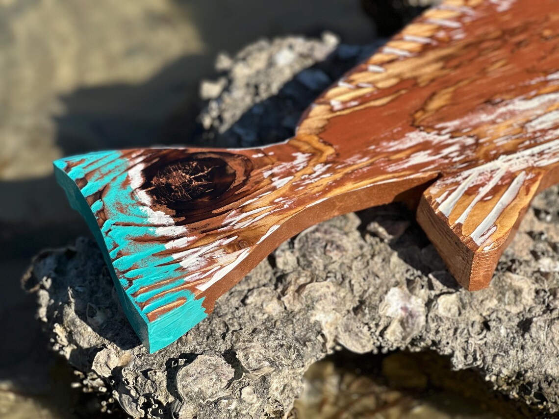Distressed Wood Red Fish Wall Art Sign Coastal Decor Beach House - Etsy