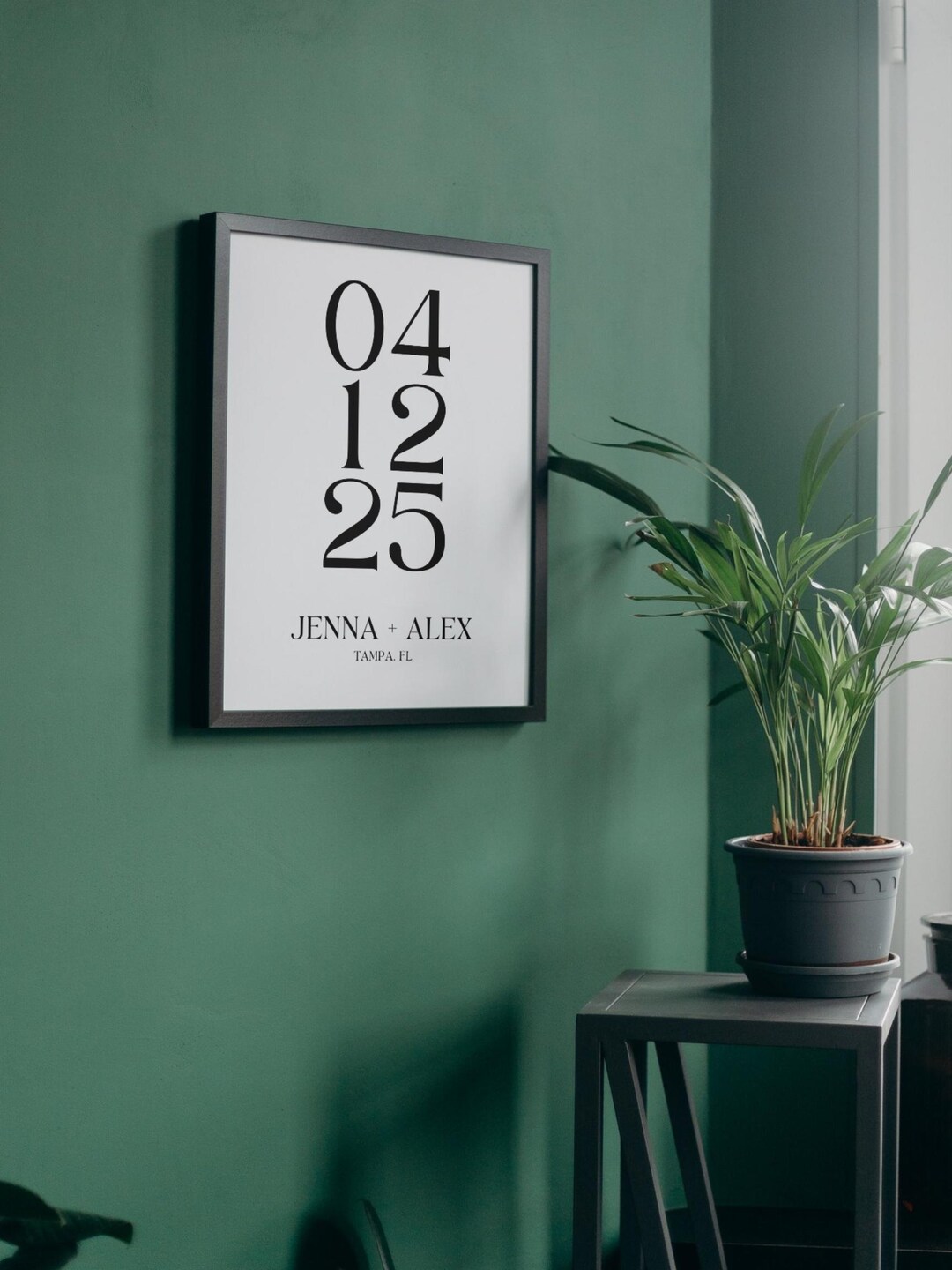 Printable Custom Date Print – Personalized Poster With Names ...