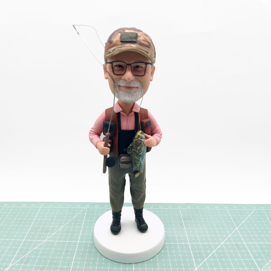 Custom Fishing Bobbleheads,personalized Fishing Expert Bobblehead ...