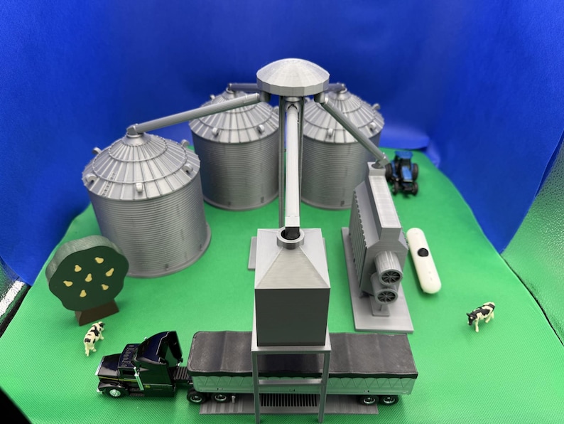 Toy Grain Bin Set: Farm Playset With Dryer - Etsy