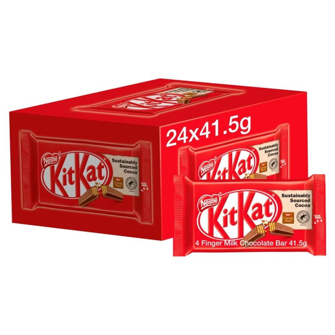 Kit Kat 4 Finger Milk Chocolate Bar 24 X 41.5g Bars 20 X (3 X 41.5g) - Etsy
