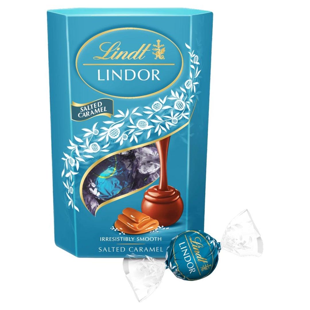 Lindt Lindor Salted Caramel Chocolate Truffles Box 200g - Etsy