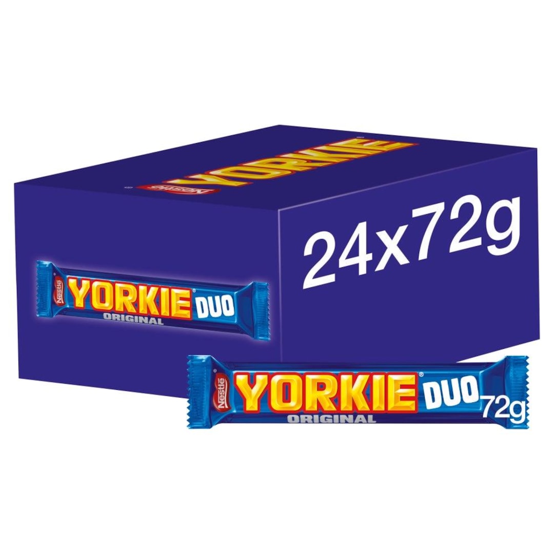 Yorkie Milk Chocolate Duo Bar 72g 24 X 72g Bars - Etsy