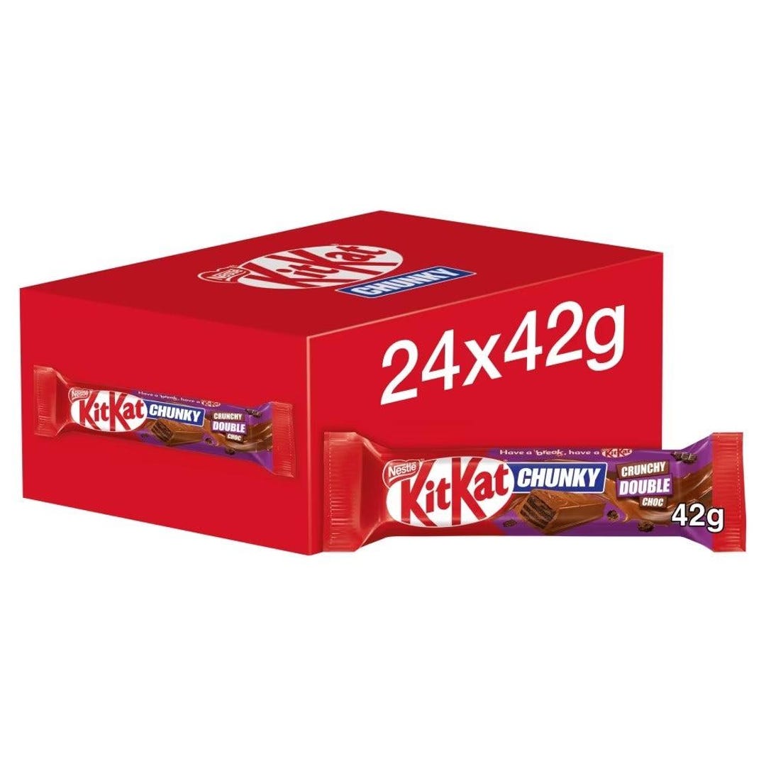 Kitkat Chunky Crunchy Double Chocolate Bar 42g X 24 - Etsy