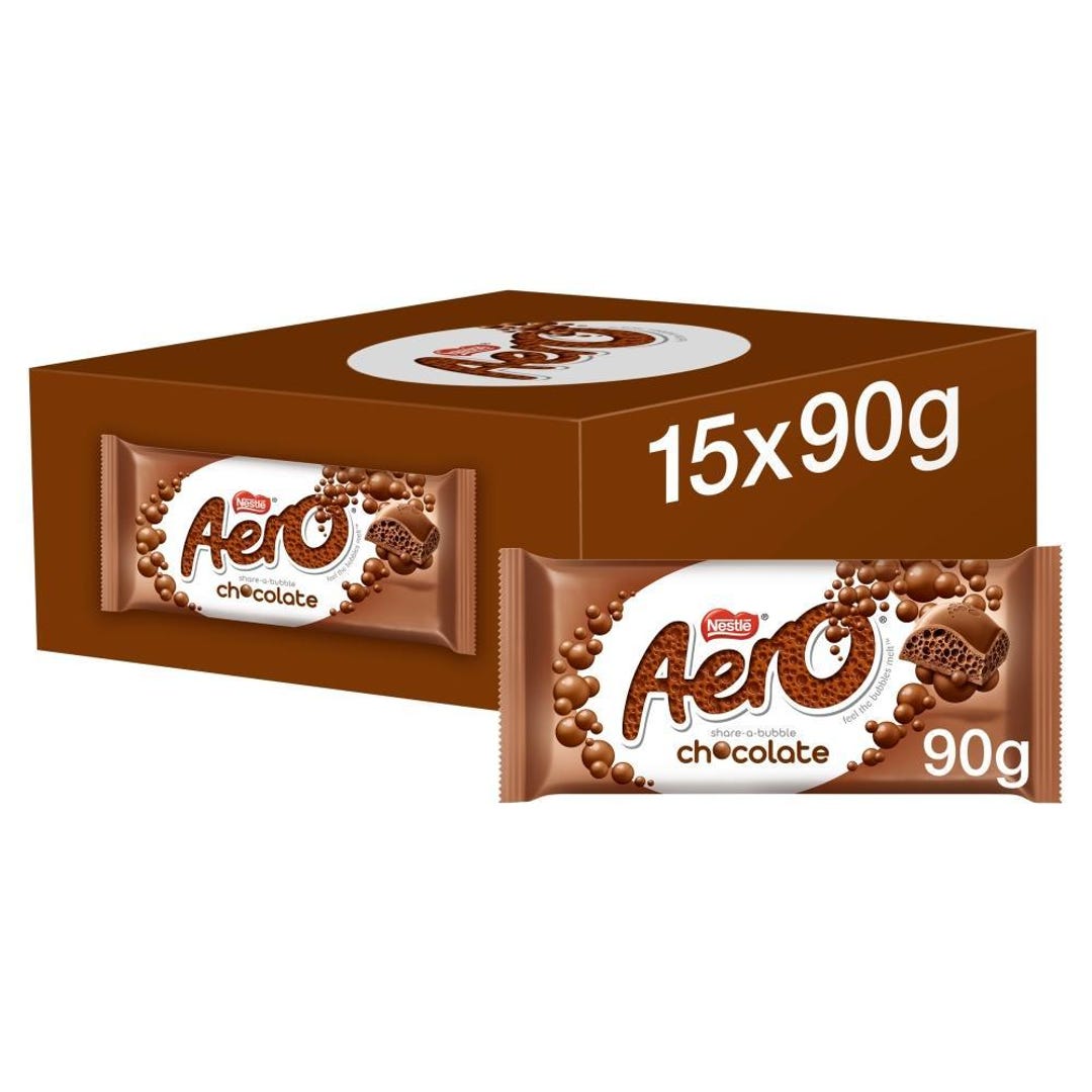 Aero Milk Chocolate Sharing Bar 90g 15 X 90g Bars - Etsy