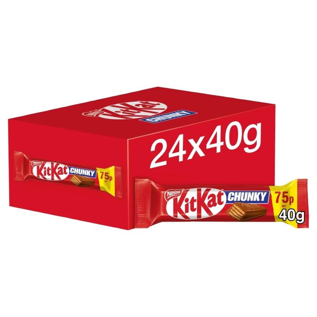 Kitkat Chunky Milk Chocolate Bar 40g PMP 75p X 24 Bars - Etsy