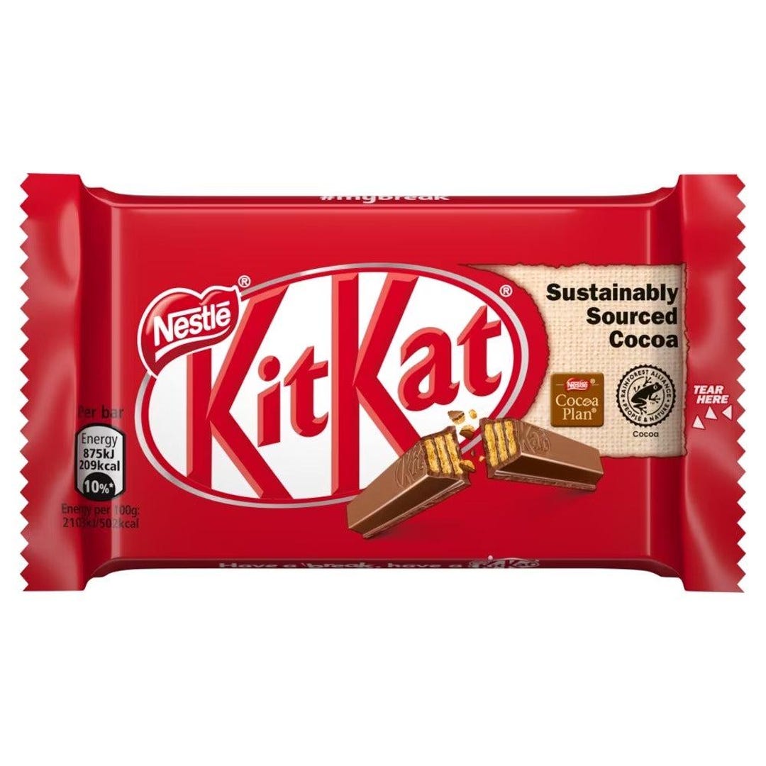 Kit Kat 4 Finger Milk Chocolate Biscuit Bar 41.5g 24 X 41.5g Bars - Etsy