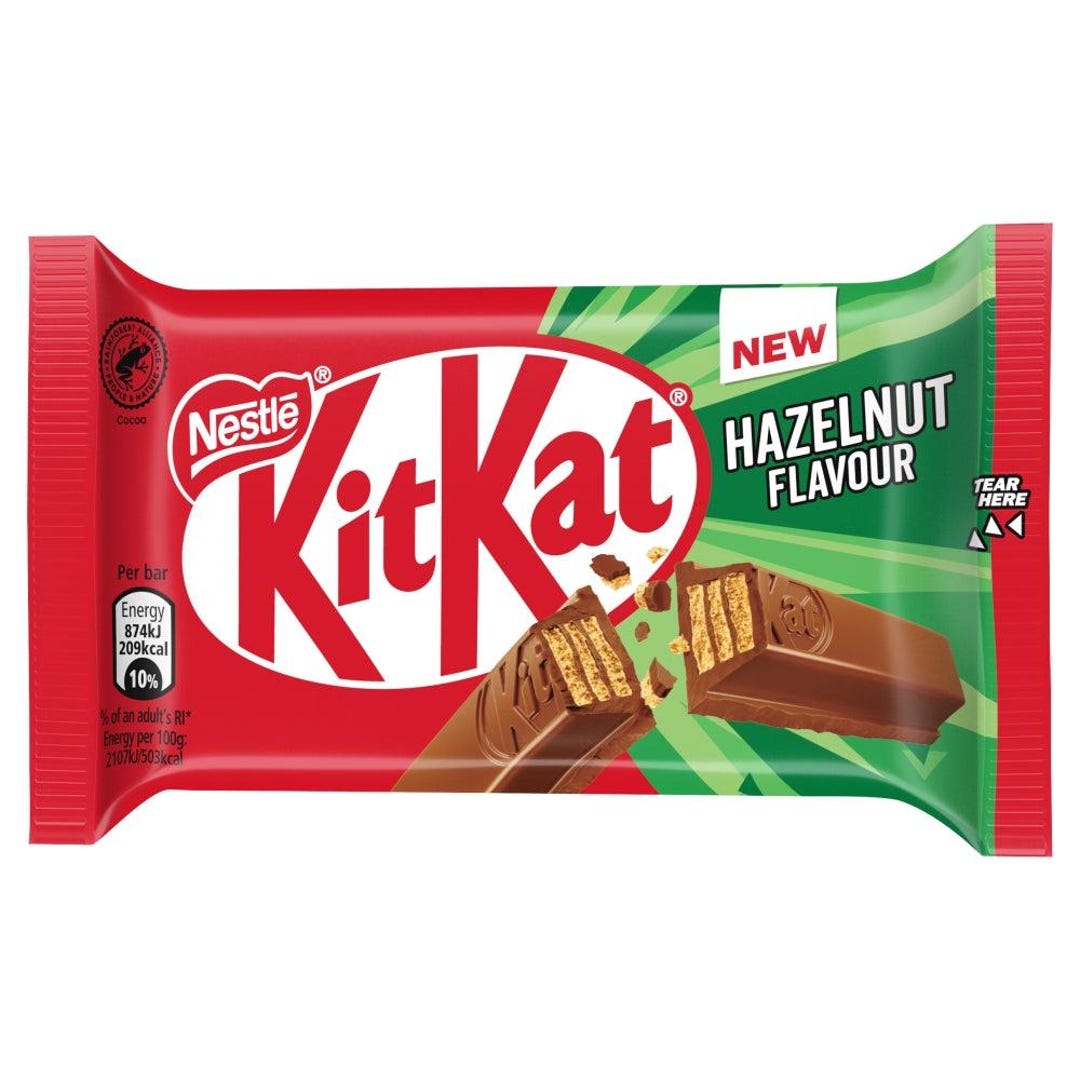 Kitkat 4 Finger Hazelnut Chocolate Bar 41.5g - Etsy