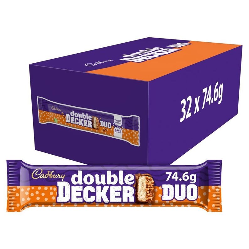 Cadbury Double Decker Duo Chocolate Bar 74g 32 X 74.6g Bars - Etsy