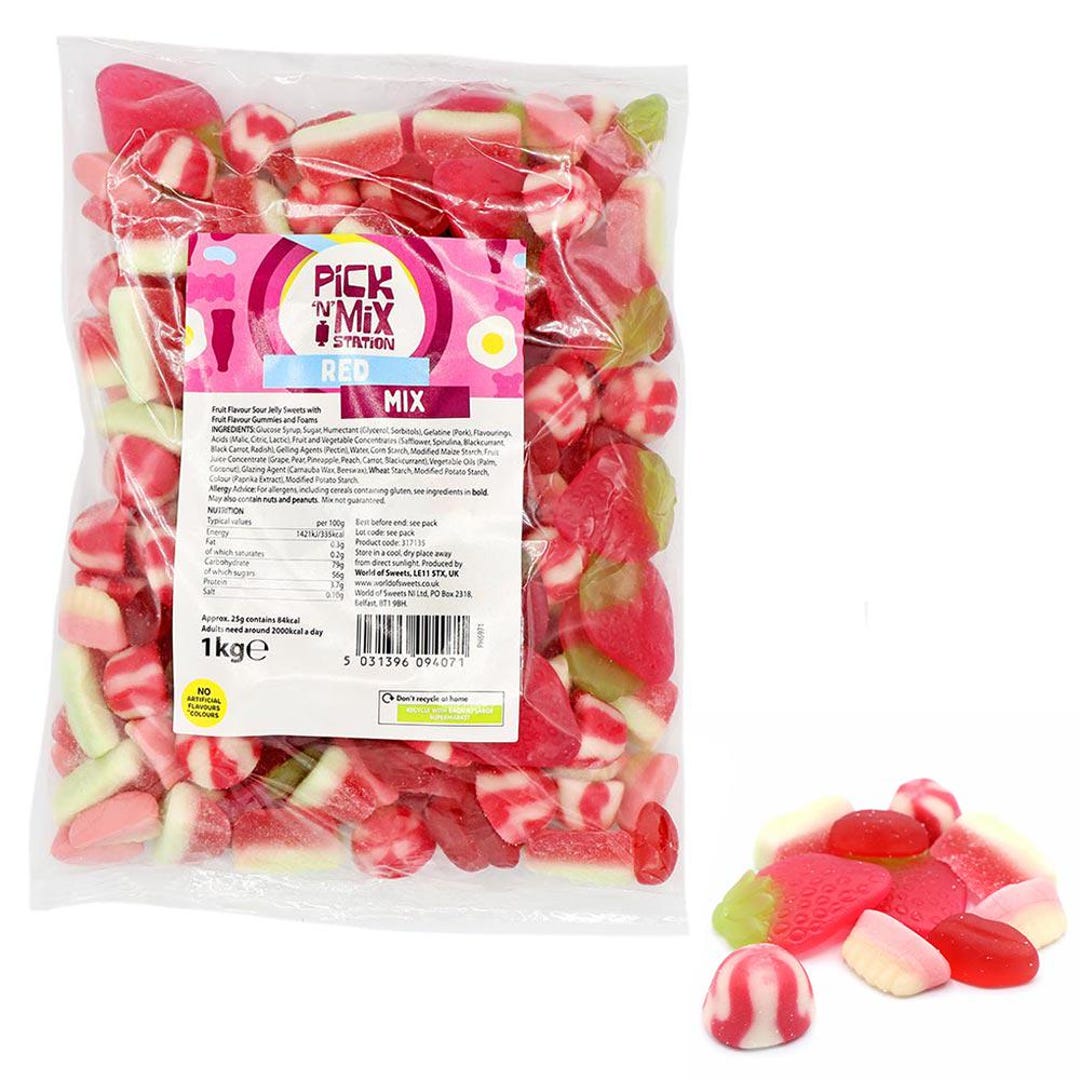 Pick N Mix Station Red Mix Bag 1kg - Etsy UK