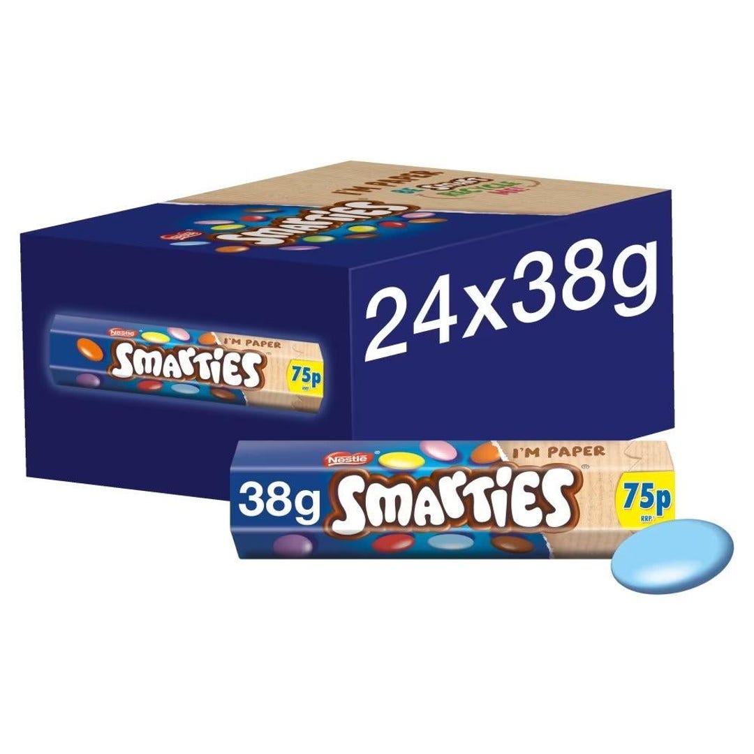 Smarties Milk Chocolate Tube 38g PMP 75p X 24 - Etsy