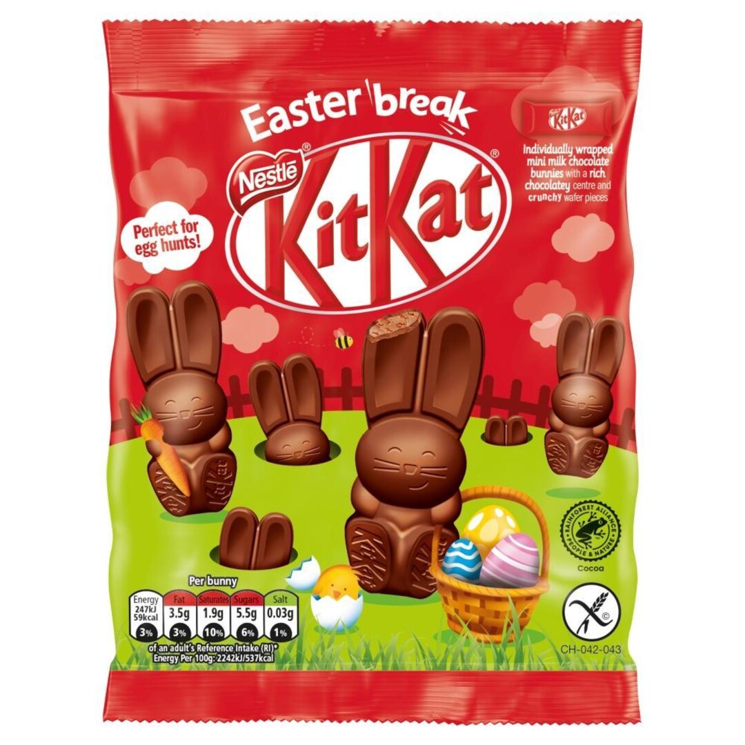 Kit Kat Bunny Milk Chocolate Easter Figure Sharing Bag 12 X 55g Bags - Etsy