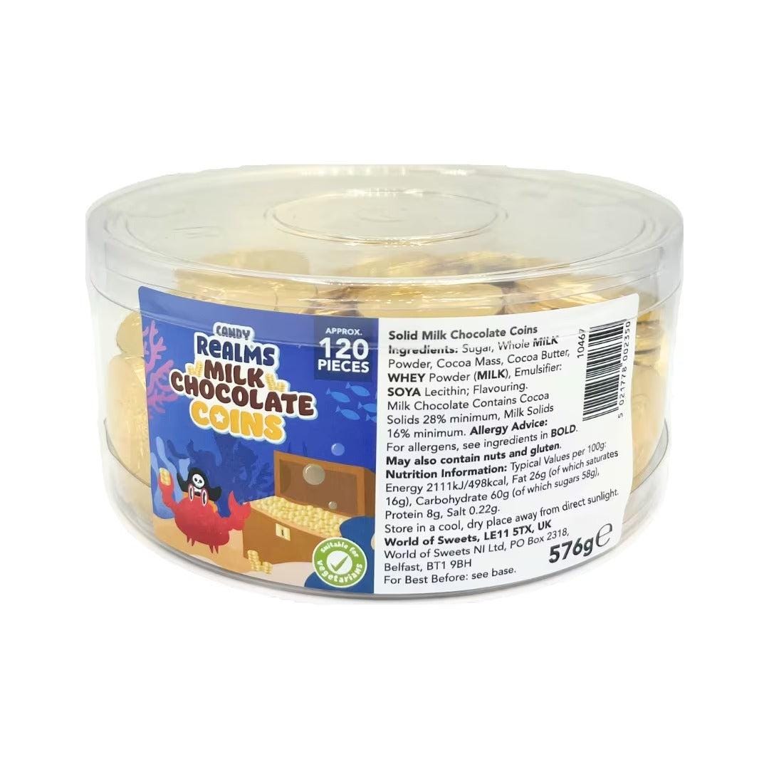 Candy Realms Milk Chocolate Coins Tub 576g - Etsy