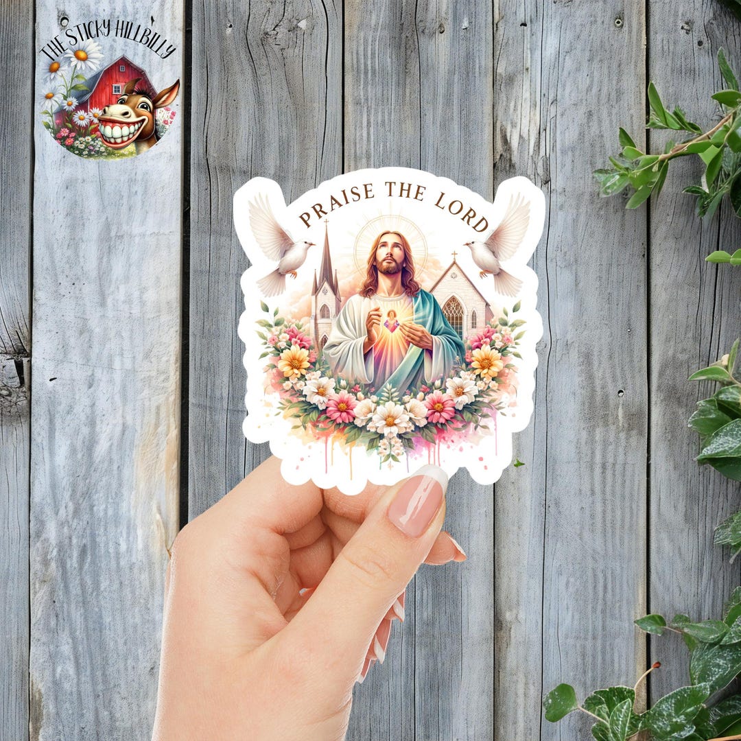Praise the Lord Faith Sticker | Laminated Vinyl Decal | Gift Stickers ...