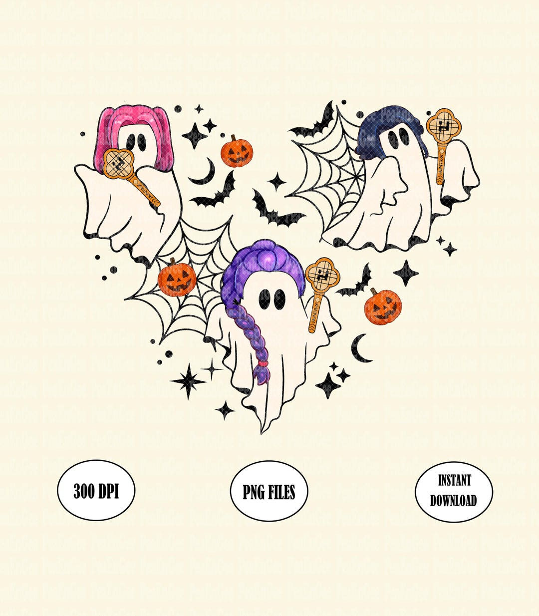 Retro Huntrix Ghost Heart PNG: Kpop Halloween Shirt Design (digital ...