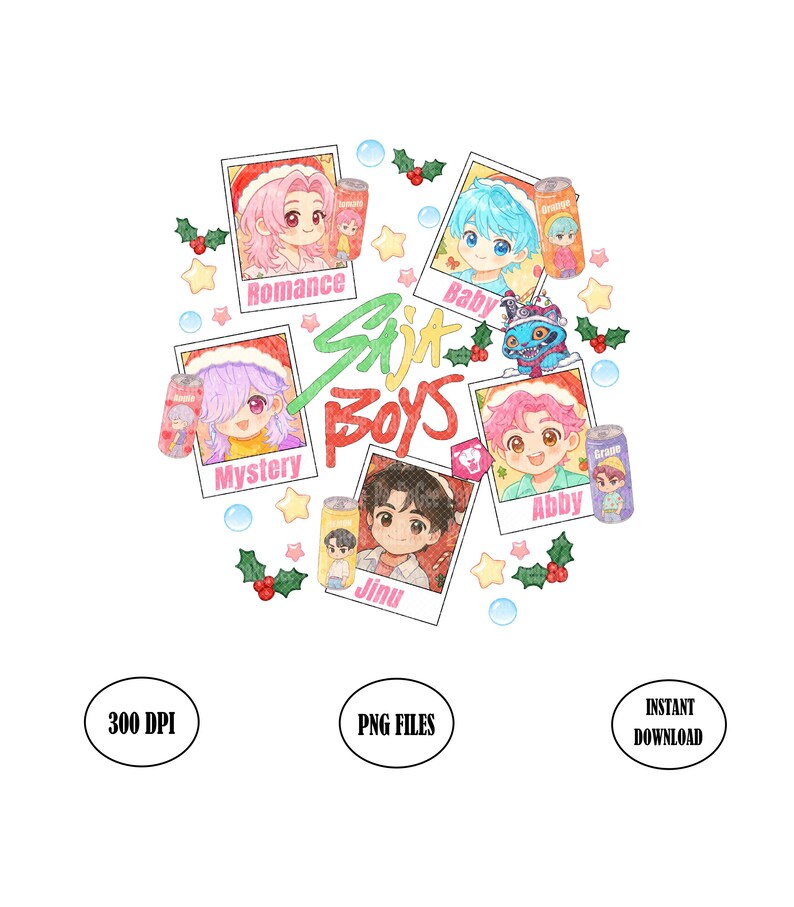 Christmas Saja Boys Kpop PNG: Soda Pop Xmas Design (digital Download ...