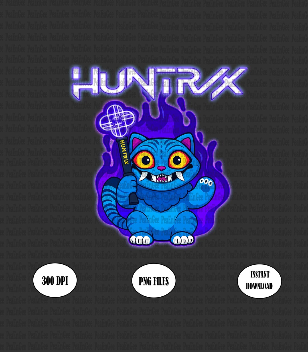 Huntrix Tiger Png, Kpop Demon Hunters Inspired Png, Huntrix Fan Gift ...