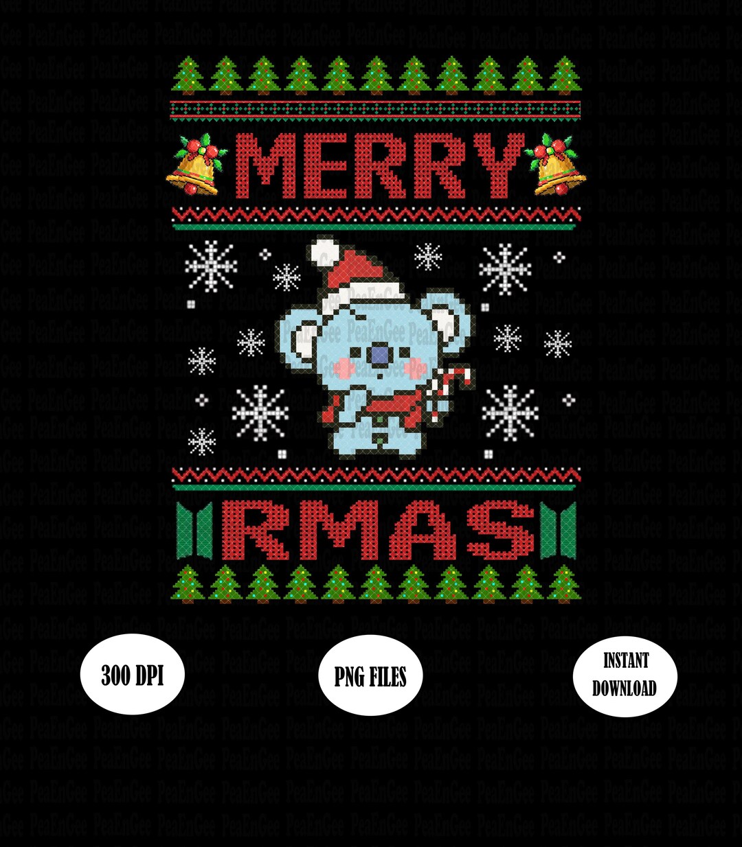 Merry Rmas PNG: Christmas Kpop Bts Png, Rap Monster BT21 Design ...
