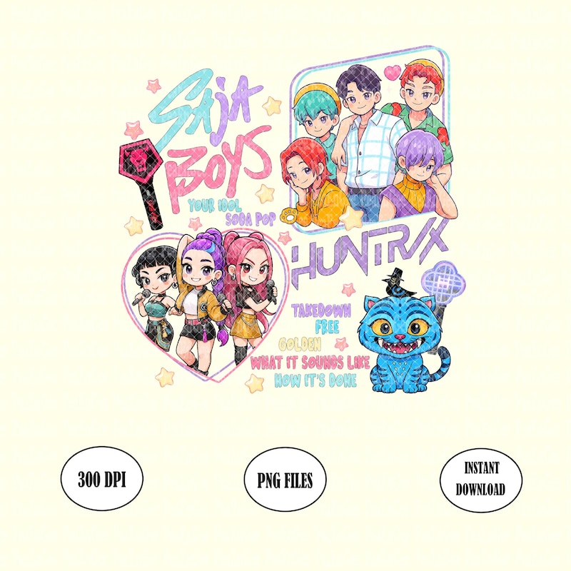 Huntrix Characters Png - Etsy