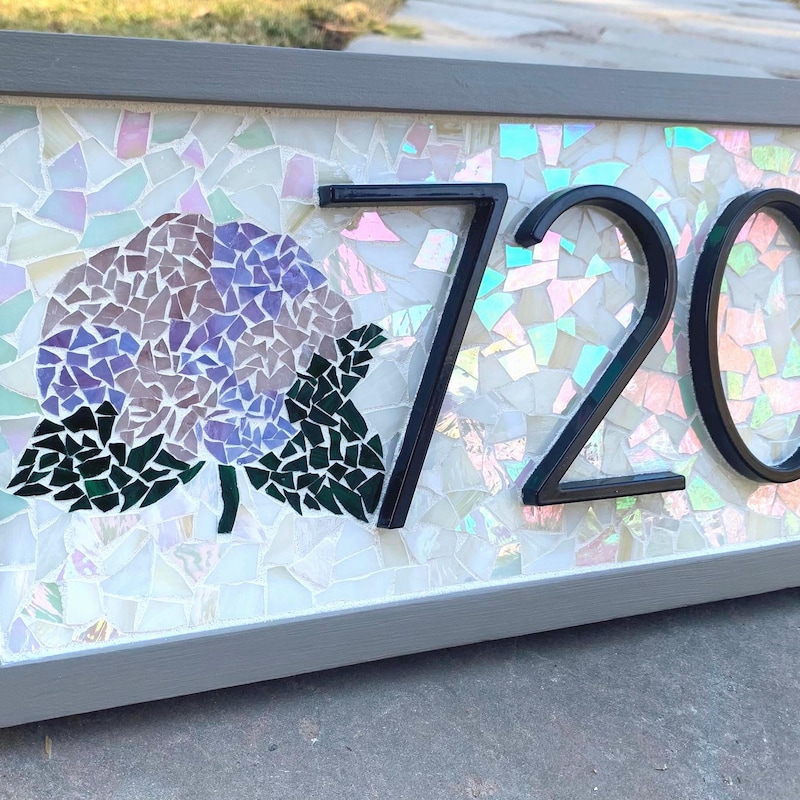 Mosaic Address Sign - Etsy