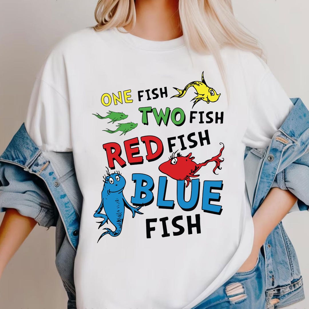 One Fish Two Fish PNG, Read Across America Png, Reading Day PNG, Dr ...