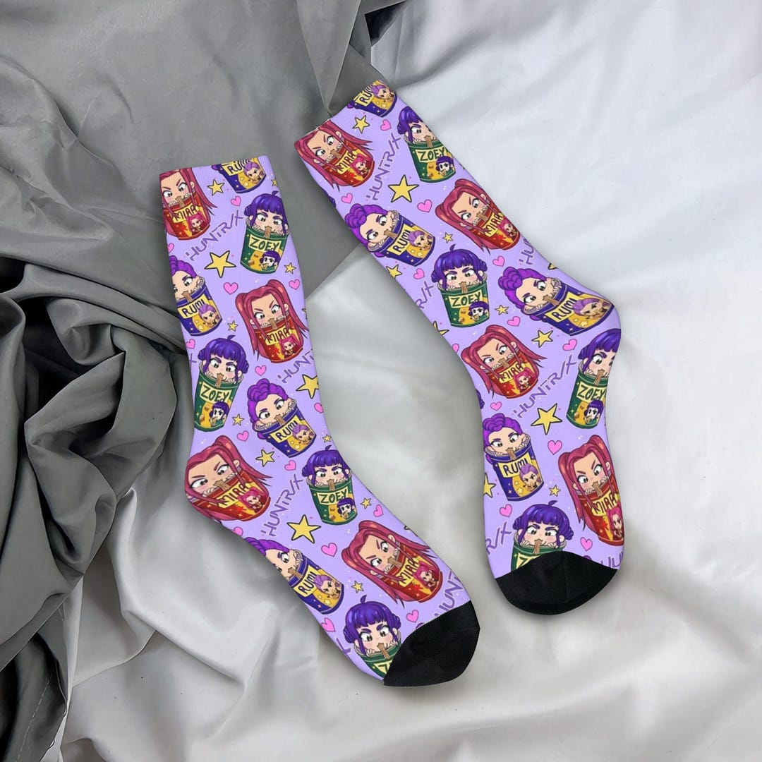 Buy Kpop Demon Hunters Huntrix Socks, Huntrix Girls Socks, Kpop Kids ...