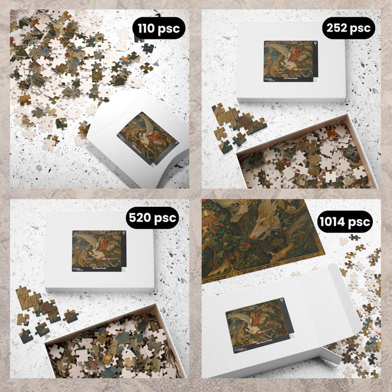 Mythological Fantasy Art Puzzle | Celestial Guardian of the Red Moon ...