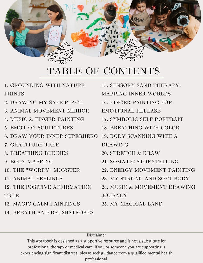 Somatic Art Therapy for Children. 25 Creative Exercises for Emotional ...