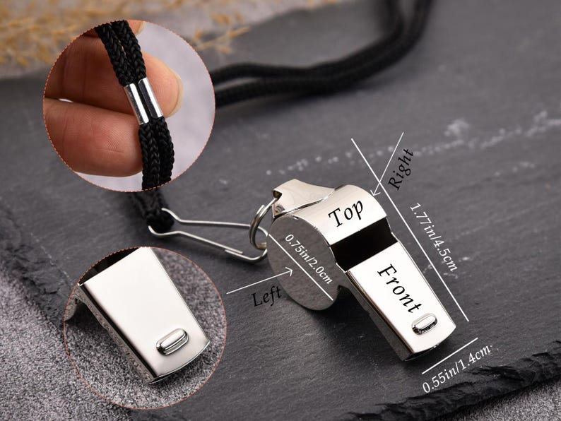 Personalized Stainless Steel Whistle, Engraved Coach Gift - Etsy