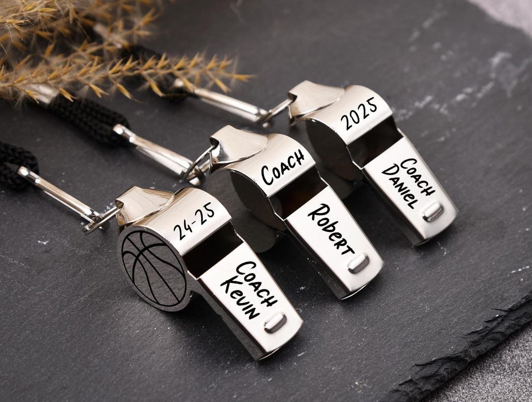 Personalized Stainless Steel Whistle, Engraved Coach Gift - Etsy