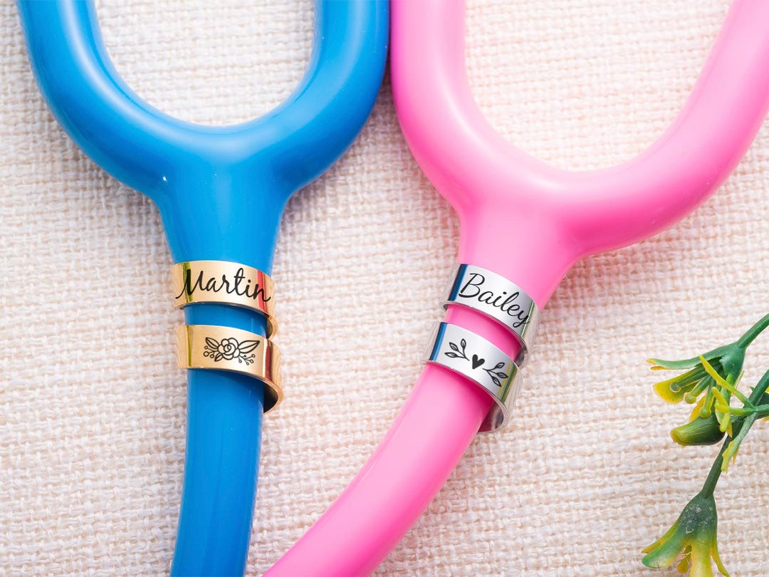 Stethoscope Name Tag Personalized Badge, Custom Stethoscope Charm ID ...