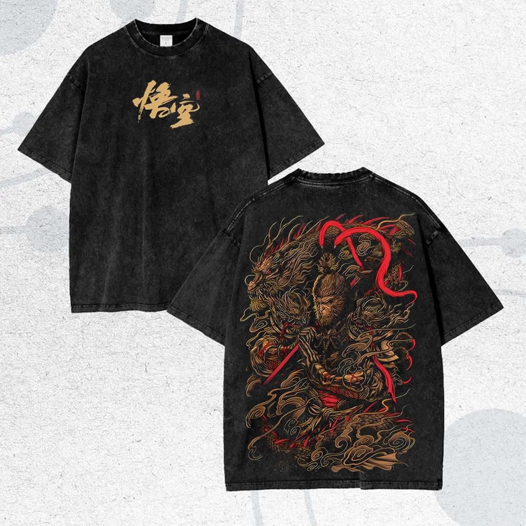 Vintage Action RPG Monkey Game Character Graphic Washed Shirt, Bm19jata ...