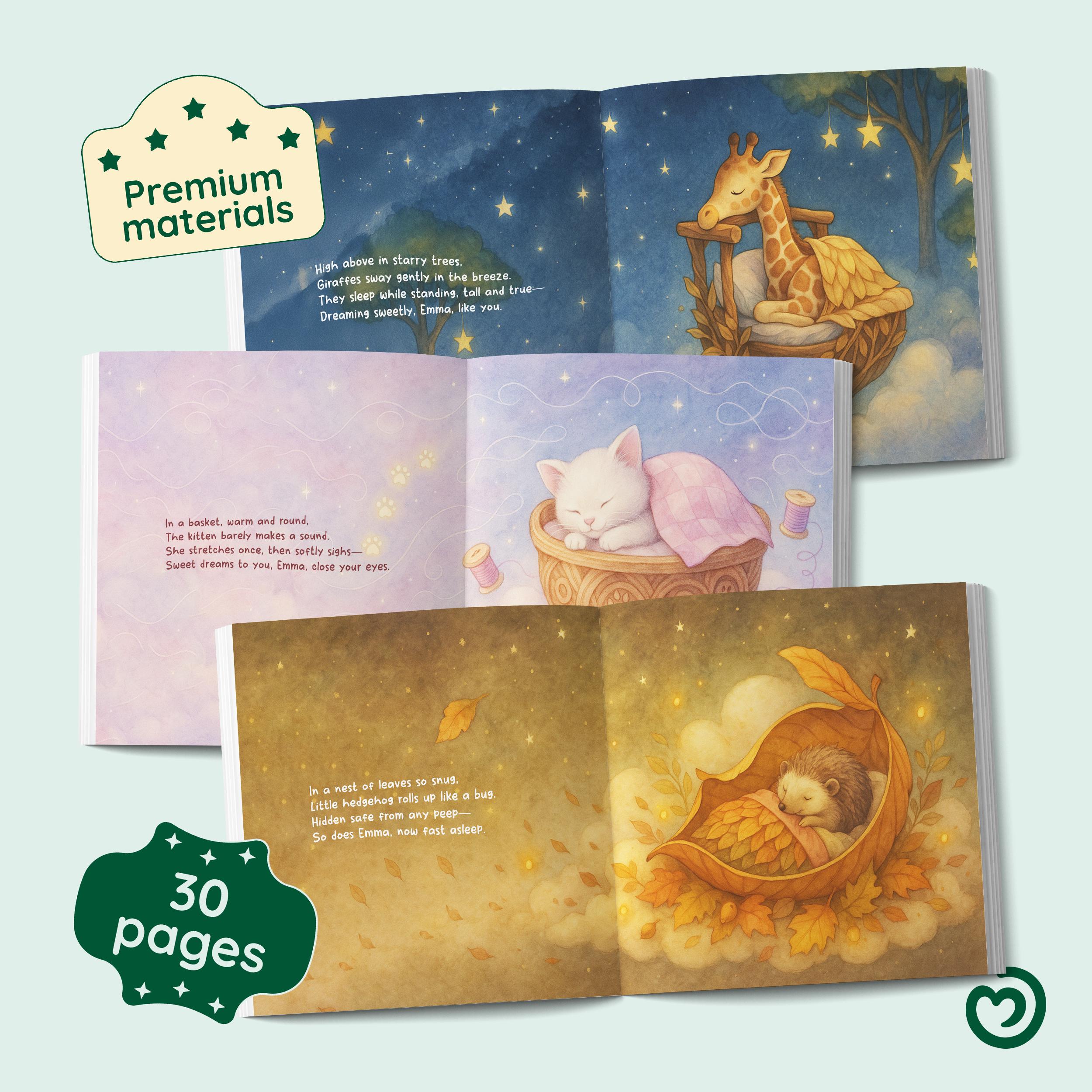 Personalized Baby Story Book With Name Custom Baby Animal Storybook ...