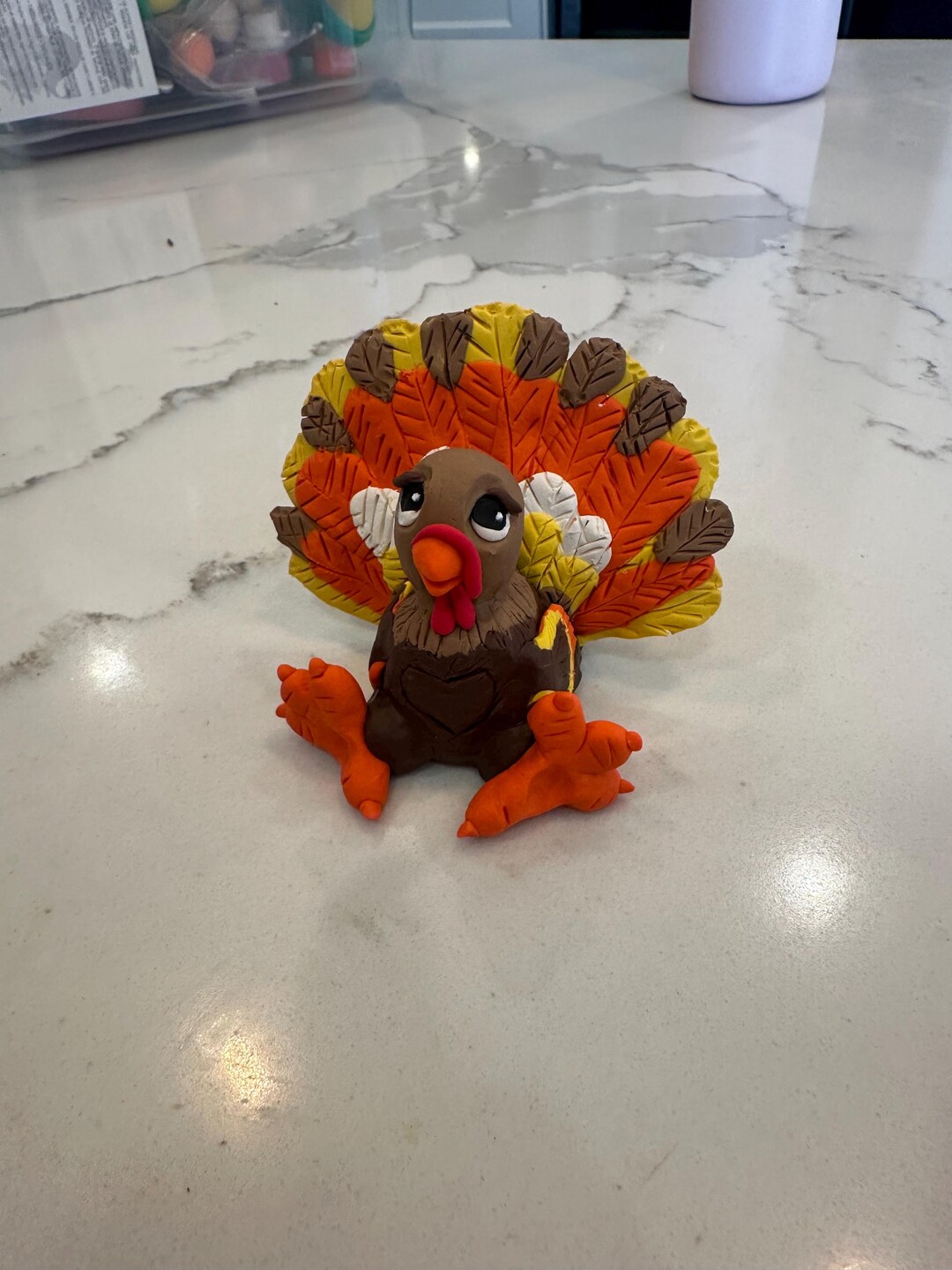 Clay Figurine Turkey - Etsy