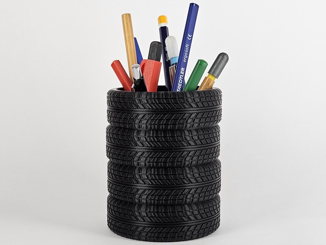Tire Pencil Holder | | Can Holder | Tire Desk Organizer | Automotive ...