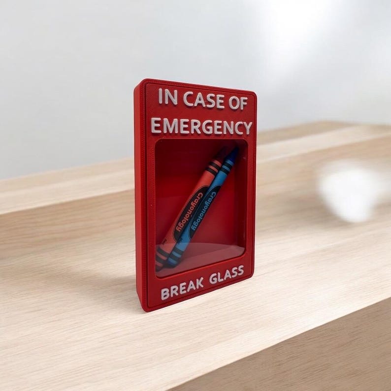 Crayons Military Emergency Planning Kit Red & Blue Crayons in Tactical ...