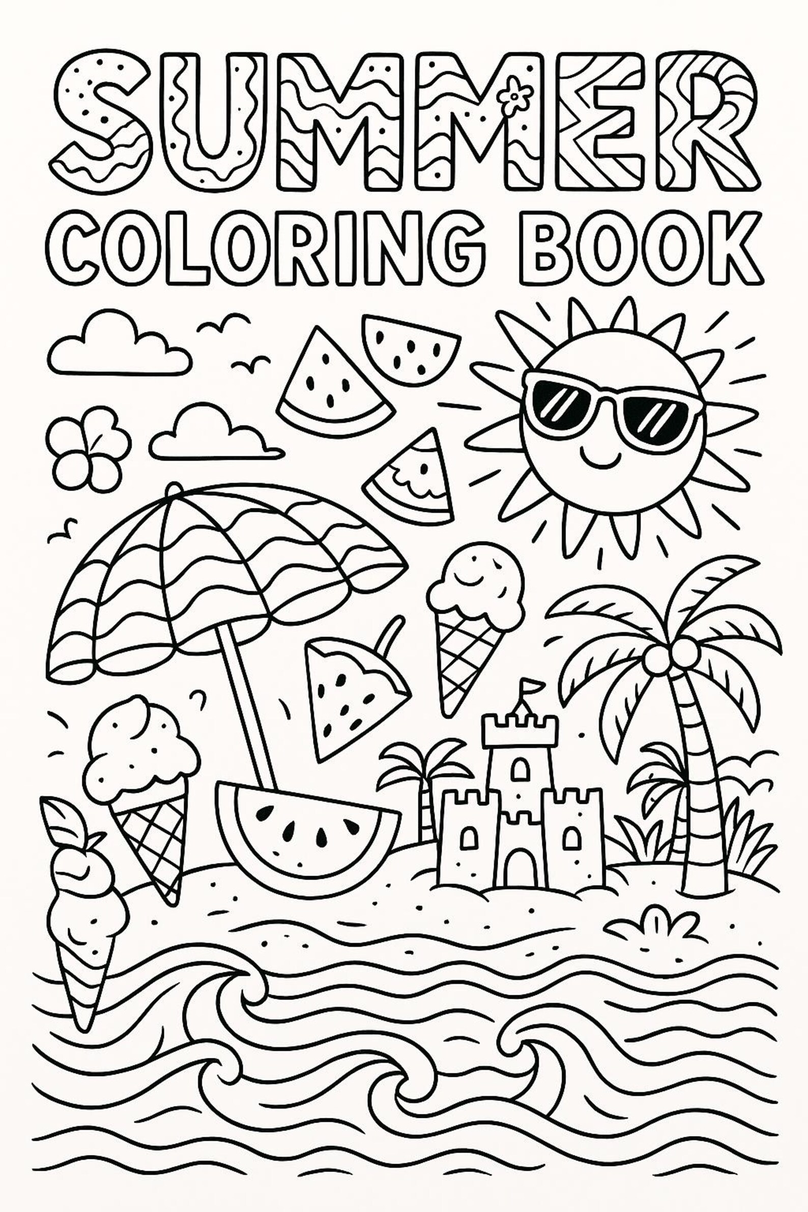 Summer Coloring Book – Printable PDF | Fun Coloring Pages for Kids ...