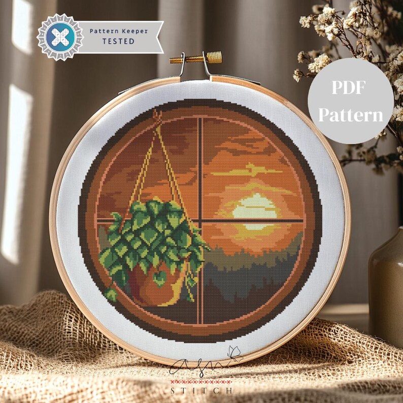 Pothos Plant Cross Stitch Pattern, Cross Stitch House Plant, Cross ...