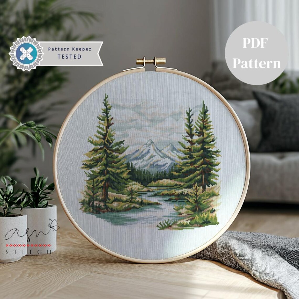 Forest Cross Stitch Pattern, Woodland Cross Stitch Pattern, Cross ...