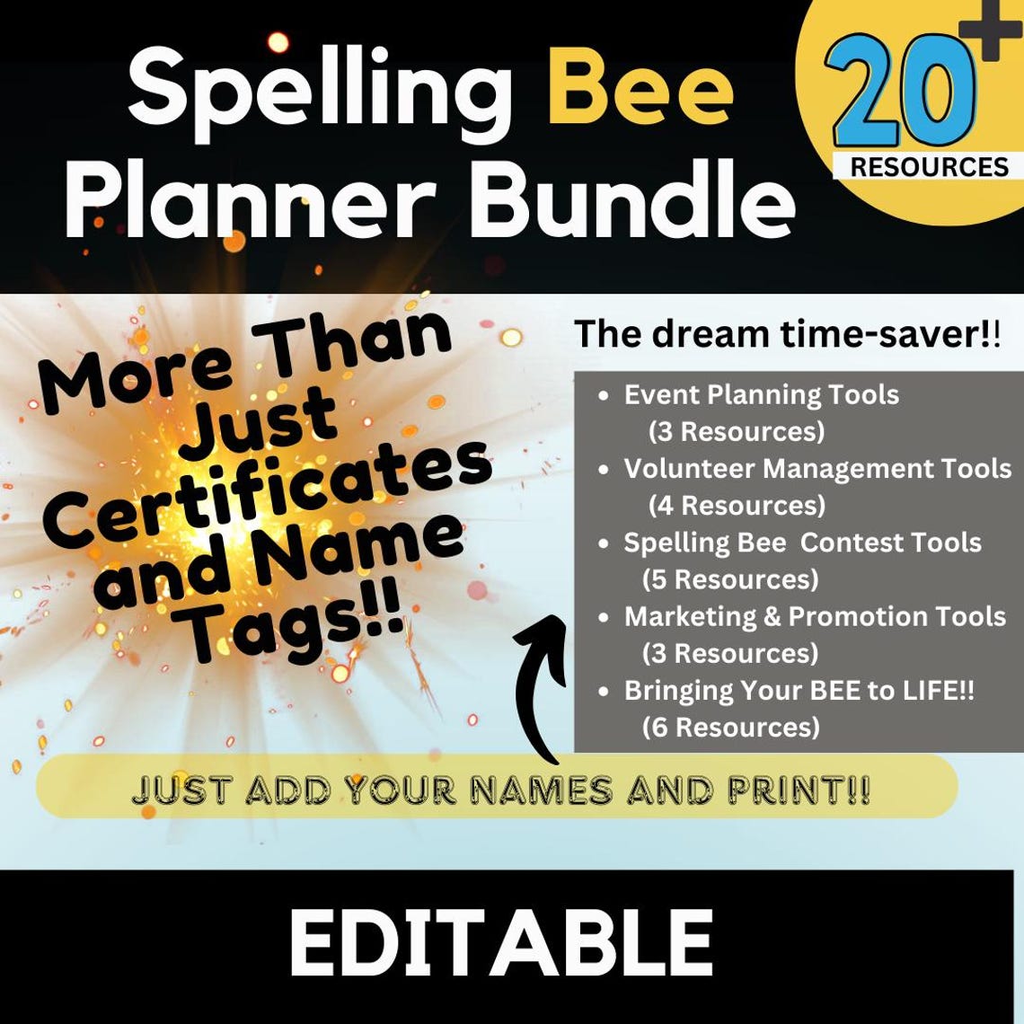 The Spelling Bee Planner's Bundle: Certificates, Word List, Score Cards ...