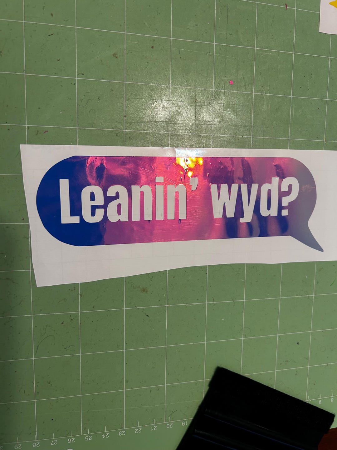 Leanin Wyd? Decal,truck Lean Decals, Truck Club Decal,truck Decals ...