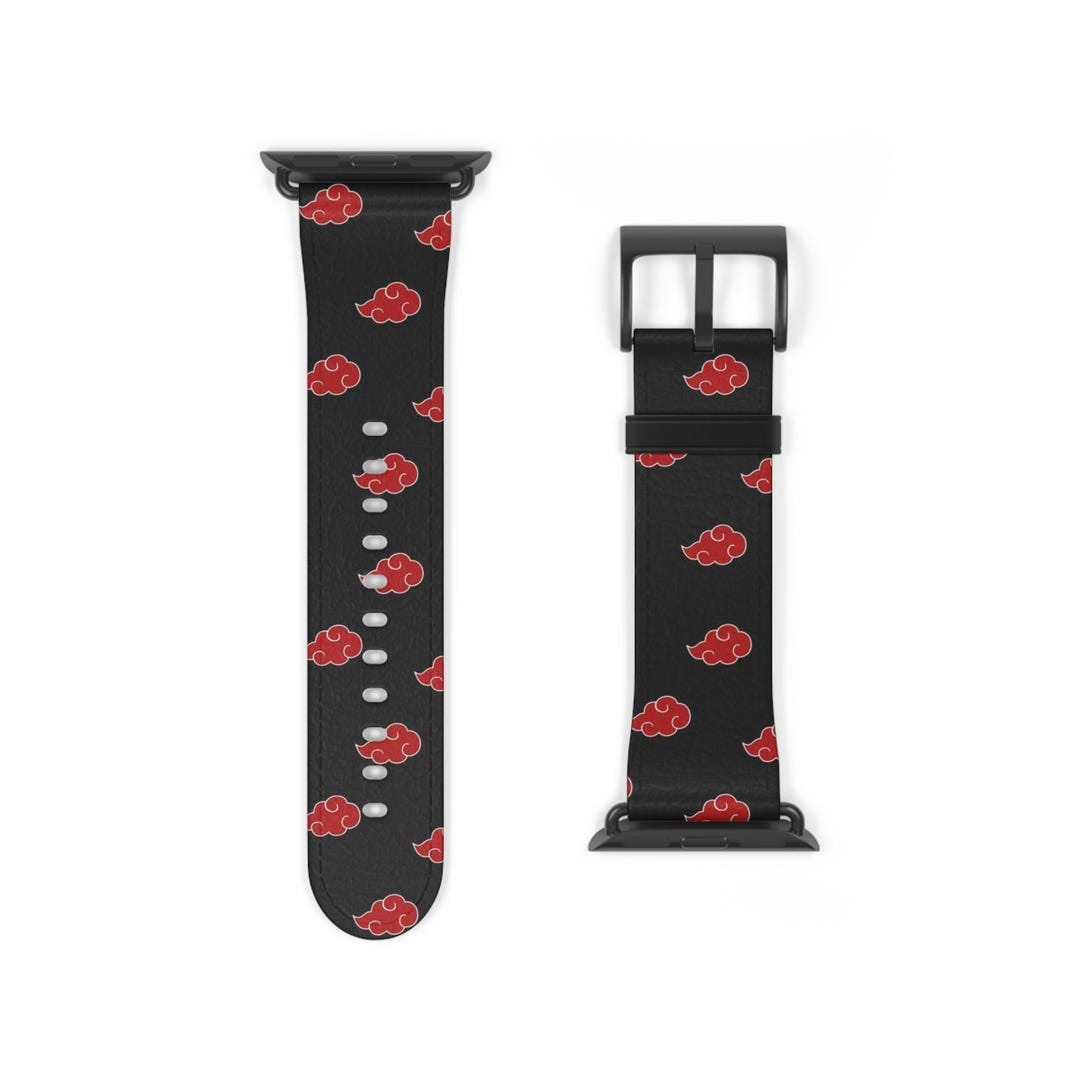 Anime Inspired Watch Band, Red Clouds, Shakra, Sharingan, Seven Tailed ...