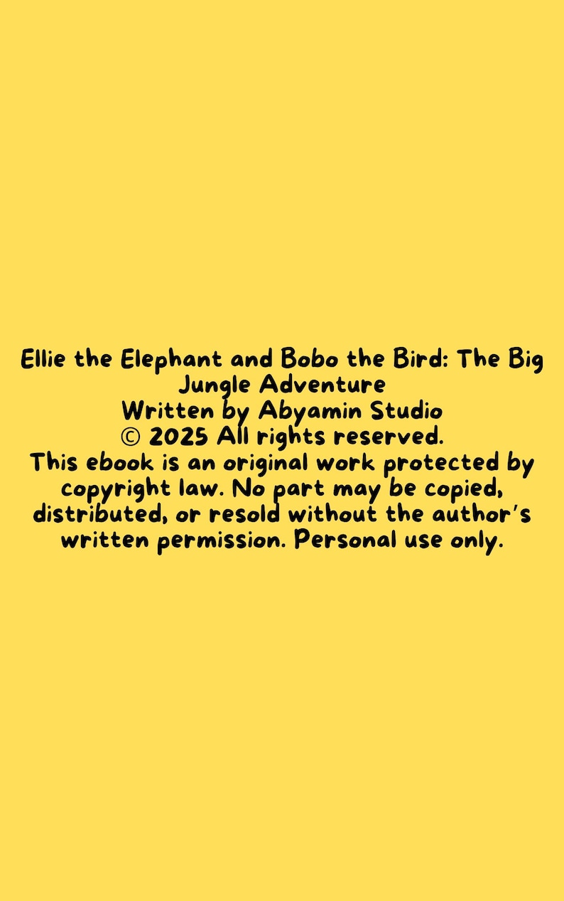 Ellie the Elephant and Bobo the Bird – A Digital Children’s Ebook About ...