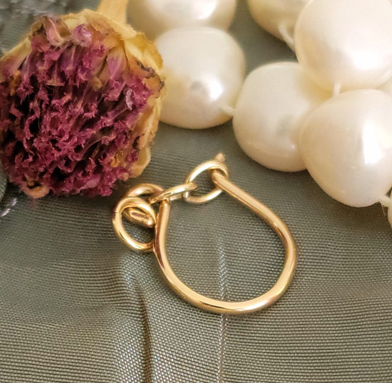SALE - 14kt Gold Filled Charm Holder Pendant With Chain Closer, Small ...