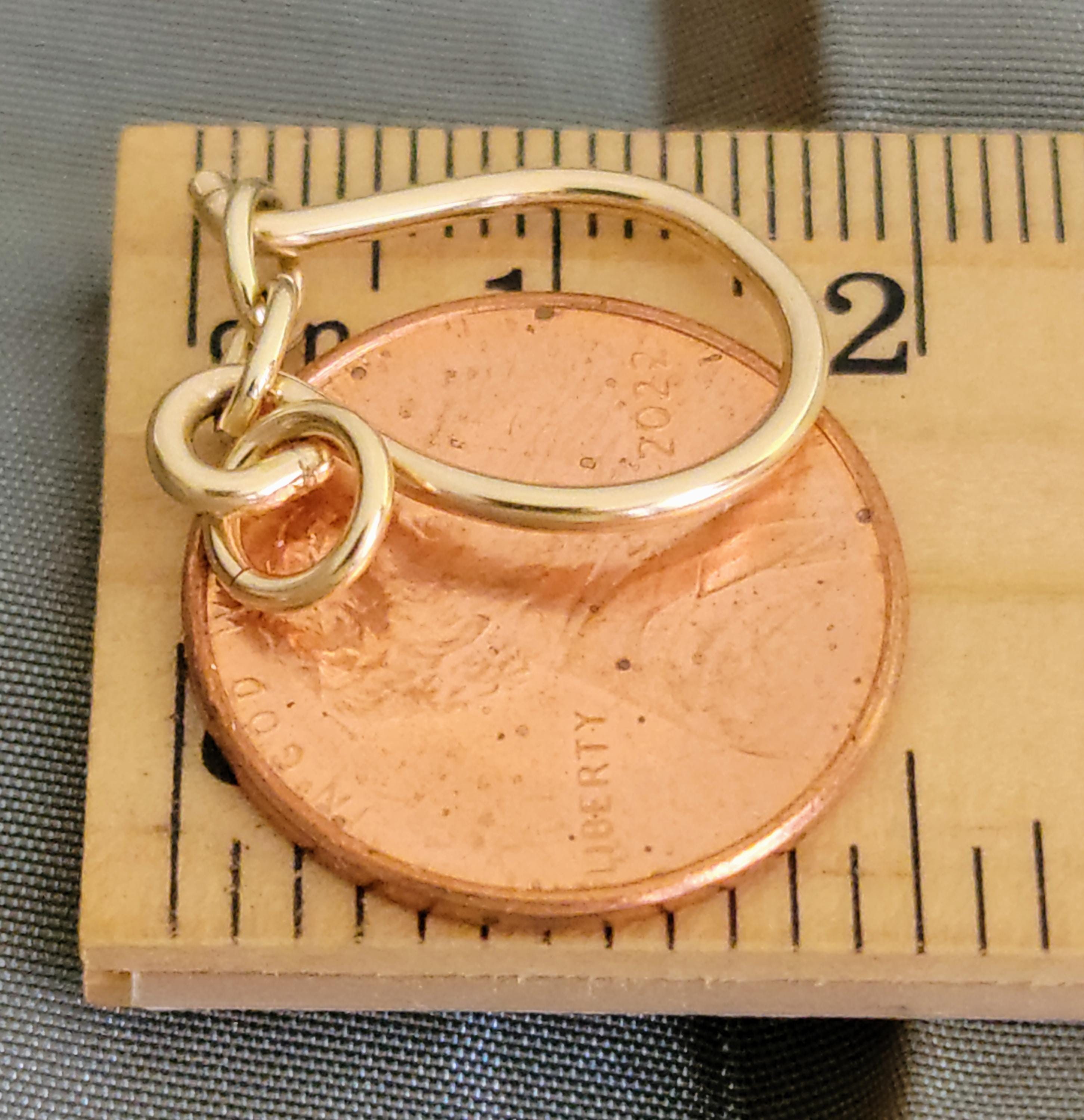 SALE - 14kt Gold Filled Charm Holder Pendant With Chain Closer, Small ...