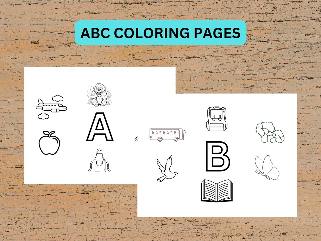 ABC Coloring Book, A-Z Coloring Book, Learn Abcs, Alphabet Flashcards ...