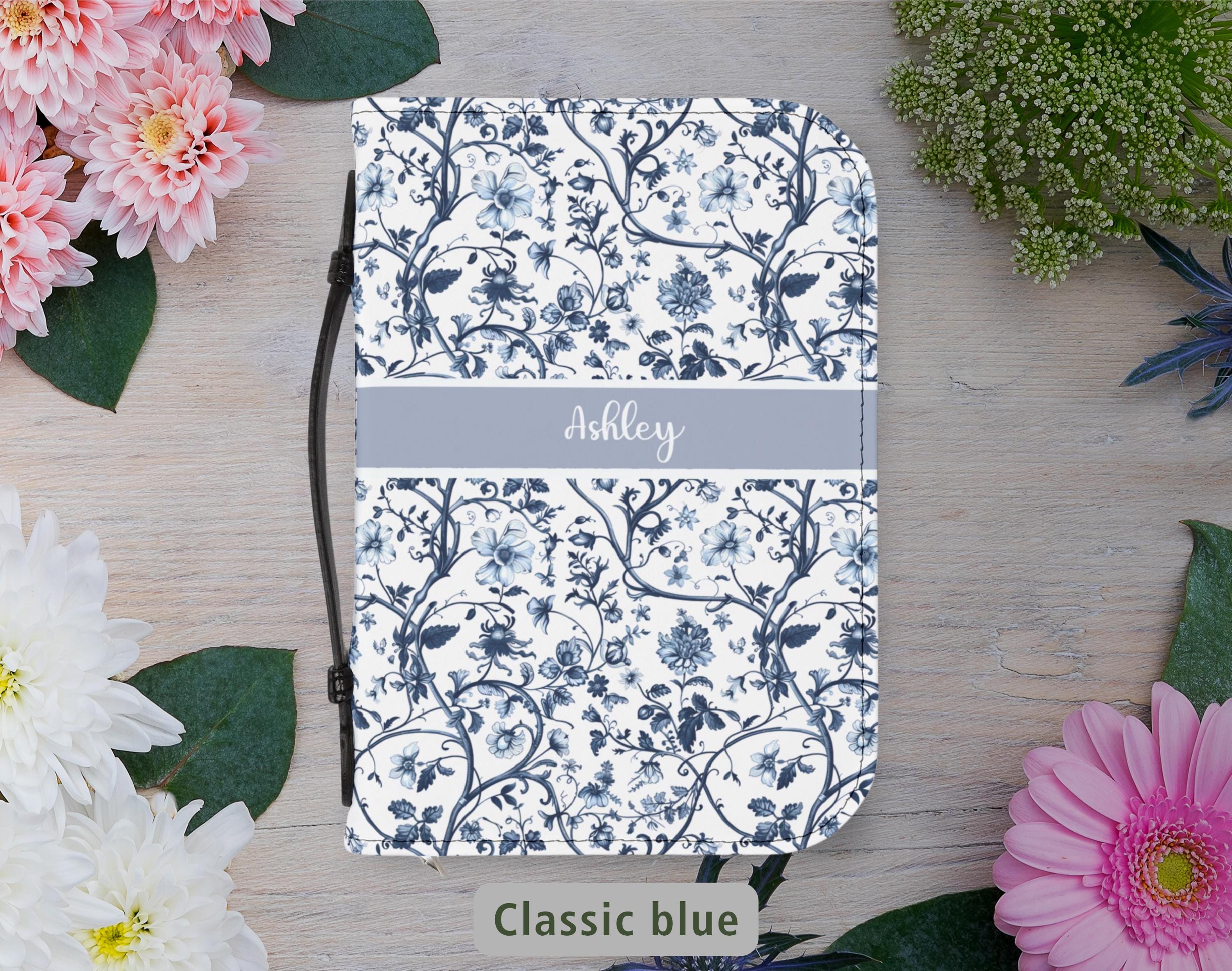 Personalized Floral Bible Cover: Custom Name PU Leather Case Elegant ...